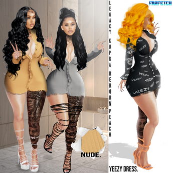 Second Life Marketplace - [farfetch.] Yeezy Dress - Nude